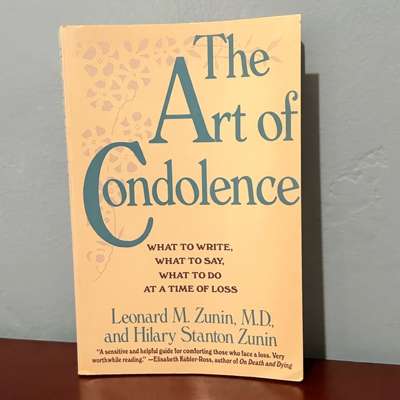 Accents | The Art Of Condolence Book Self Help Grief Zunin 1992 ...